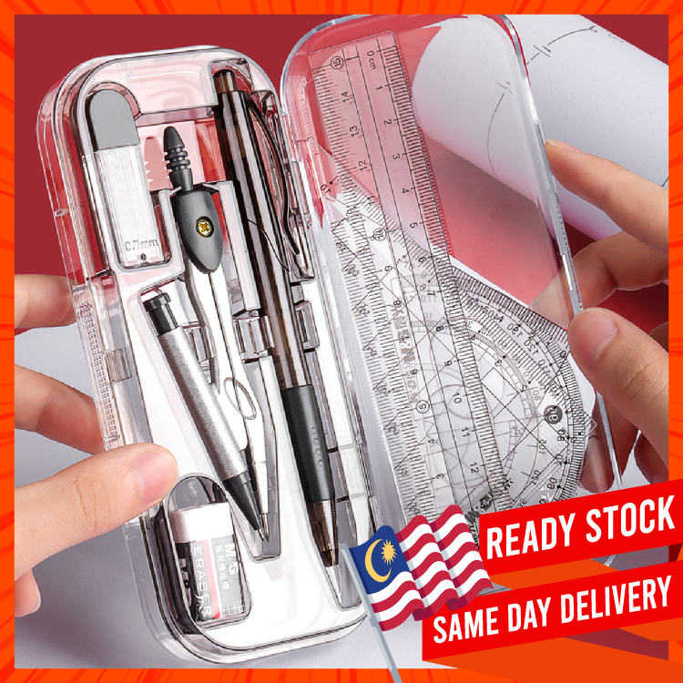 M&G 8 Pieces Compass Set Geometry Kit Set For Art Drawing Pencil Round ...