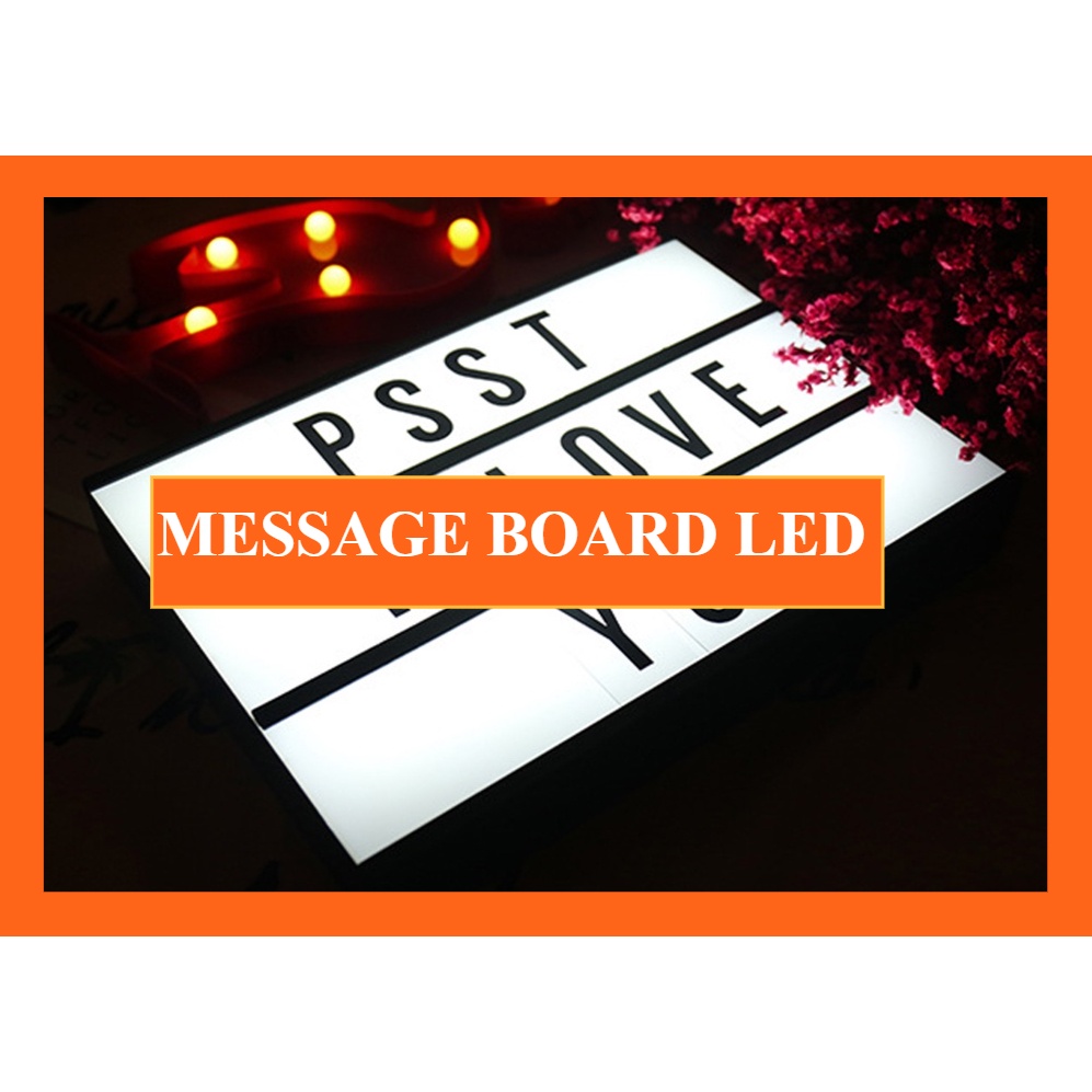 Kotak Papan Kenyataan Berlampu Led Box Light Message Box Letter ...