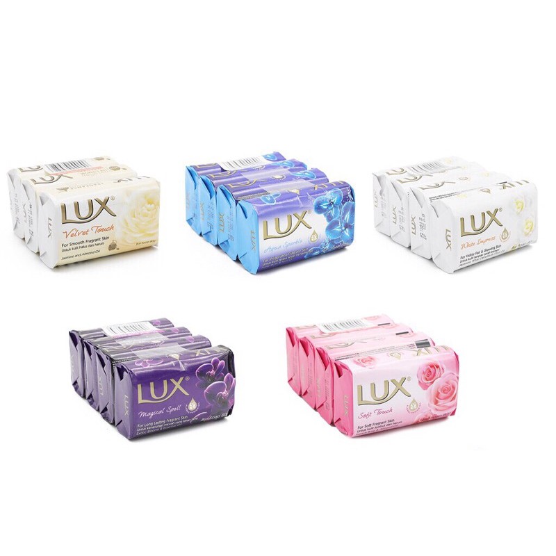 LUX Soap Bar 80g x 4pcs (Soft Touch, Aqua Sparkle, White Impress ...