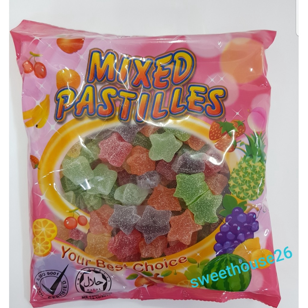 800g Waisun Mixed Soft Pastilles Sugar Coated Candy Star Shape HALAL ...