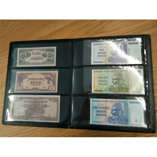 TACC Banknote Album 60 Pockets PU Leather (Black Base or Transparent ...