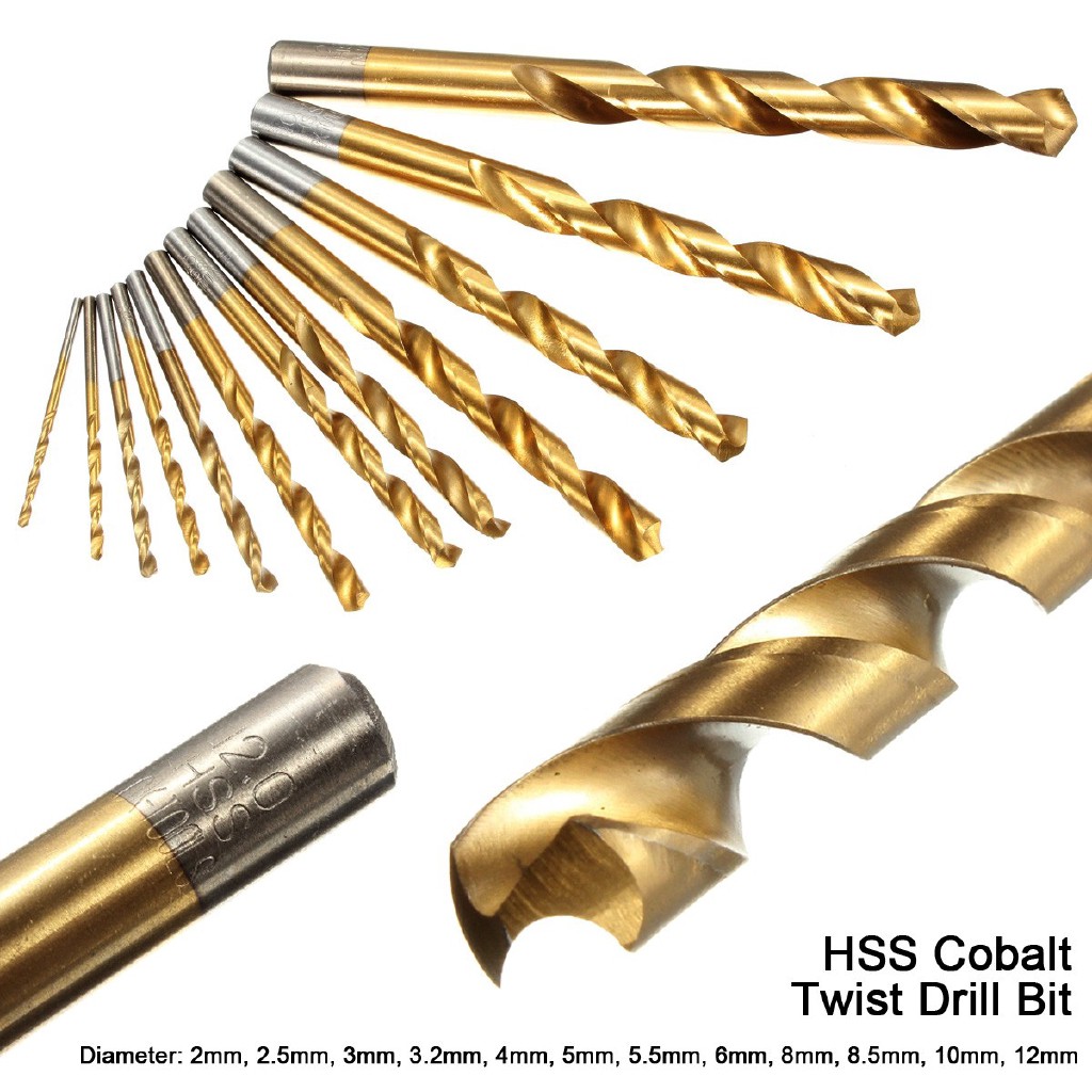 HSS Cobalt Jobber Drill Bits for Drilling Stainless Steel CR-NI Hard ...