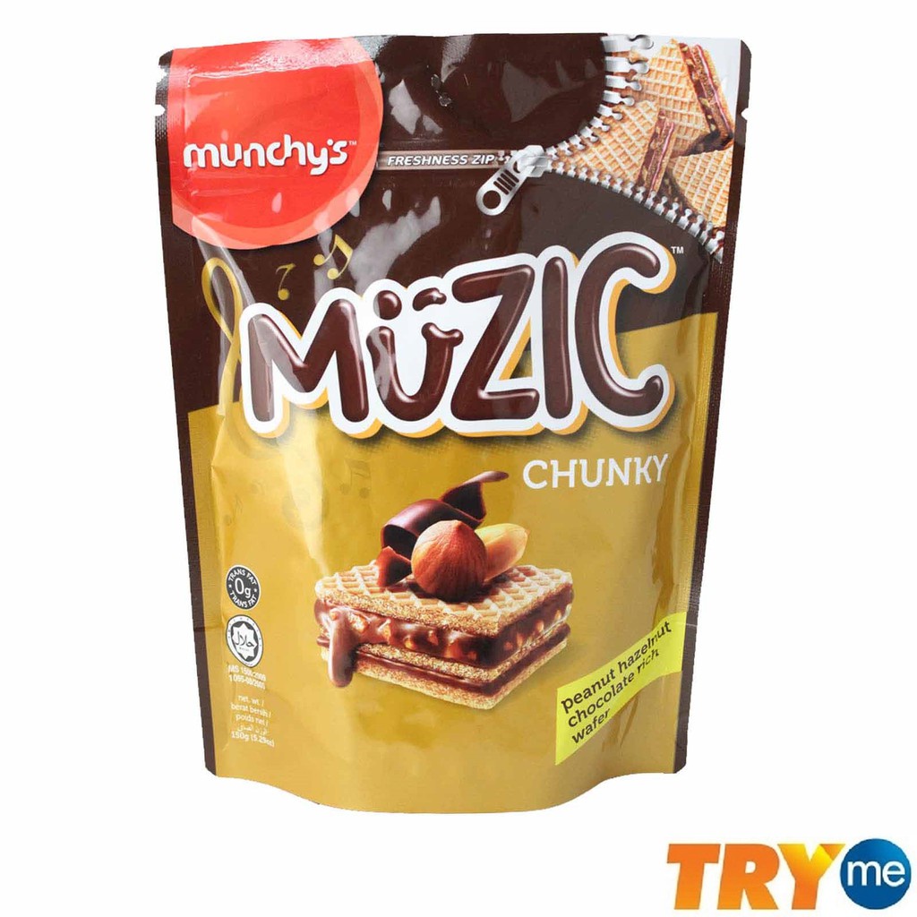 Munchy's Muzic Nuss Hazelnut Tango Chocolate Filled Wafers - 150g ...