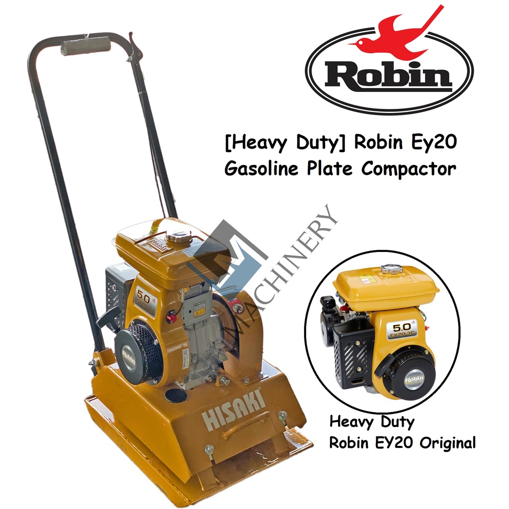 [Heavy Duty] Robin Ey20 Gasoline Plate Compactor (5Hp) | Shopee Malaysia
