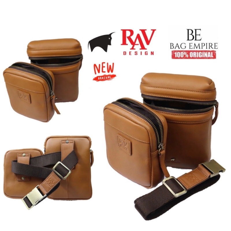 [100% Original] RAV DESIGN Leather waist bag (RVC485-G1-02990) | Shopee ...