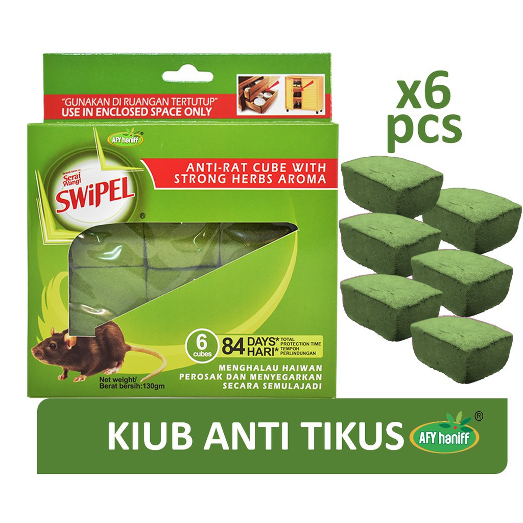 AFY Haniff Serai Wangi Anti Tikus 130G - Swipel Anti Rat Cube 130G ...