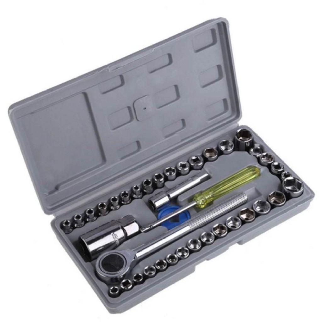 Heavy Duty Multipurpose Socket Wrench Set (40 Pcs) | Shopee Malaysia
