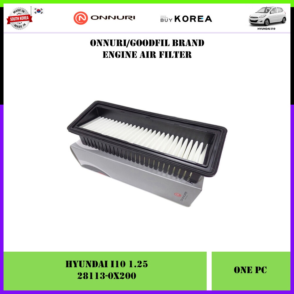 Hyundai I10 1.25 Korea Aftermarket Air Filter (28113-0X200) | Shopee ...