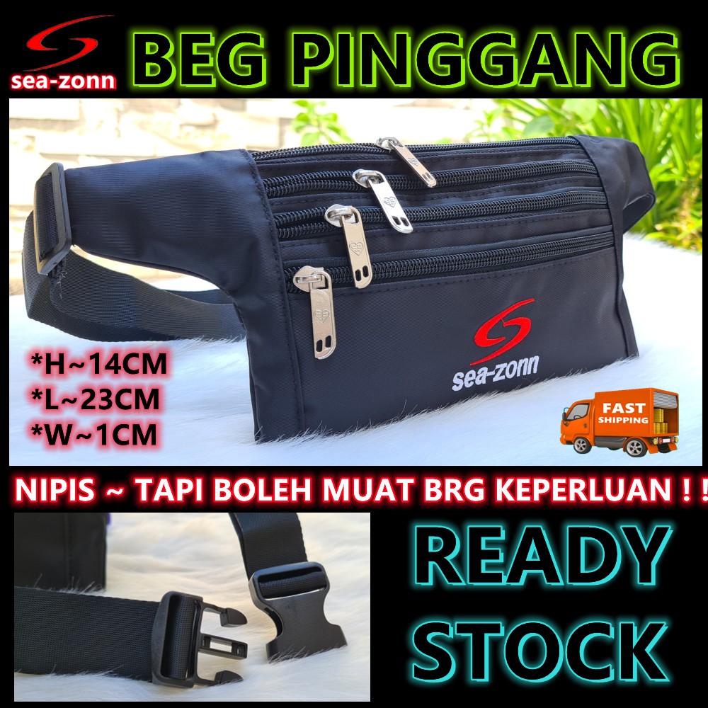SEAZONN*BEG PINGGANG YG NIPIS*SPORT GYM WAIST BAG*WATERPROOF WAIST BAG ...