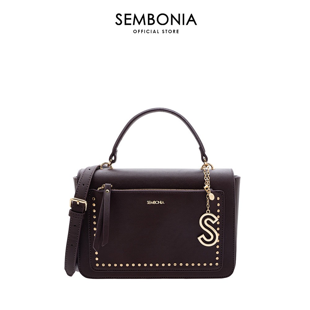 SEMBONIA Rivets Top-Handle Satchel Bag - 0603320-001-14 | Shopee Malaysia