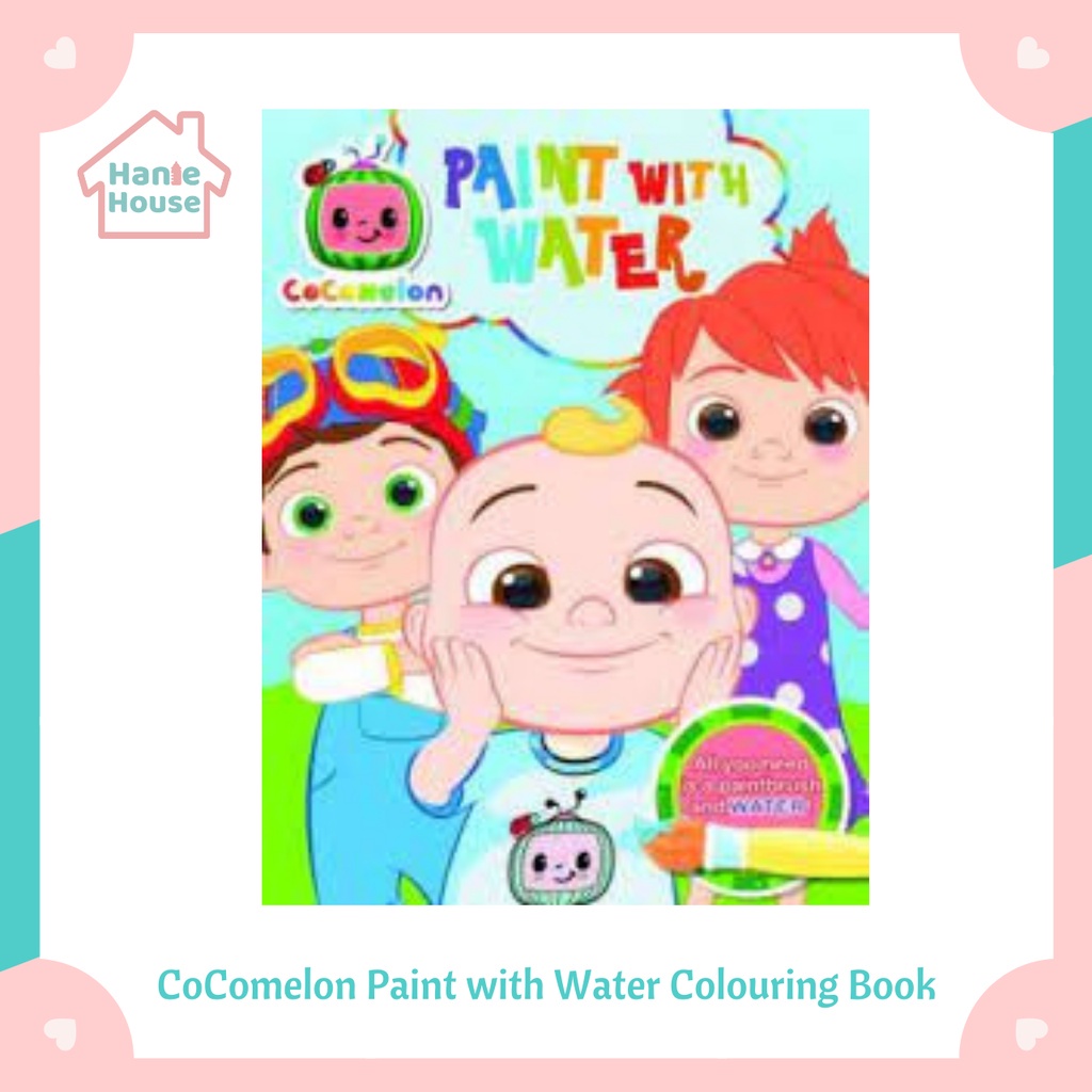 CoComelon Paint with Water Colouring Book for Kids | Shopee Malaysia
