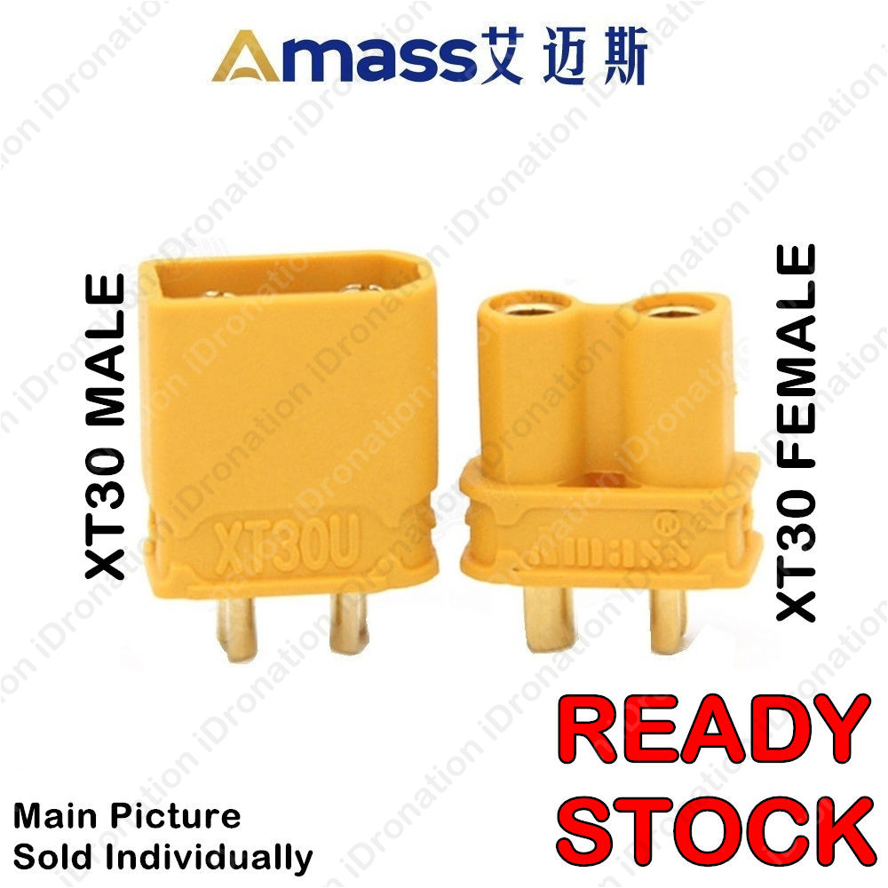 DIY Drone Amass ESC XT30 XT30U XT 30 Male Female 3 Pin Pole Motor 3.5MM Plug RC Battery Bullet ...