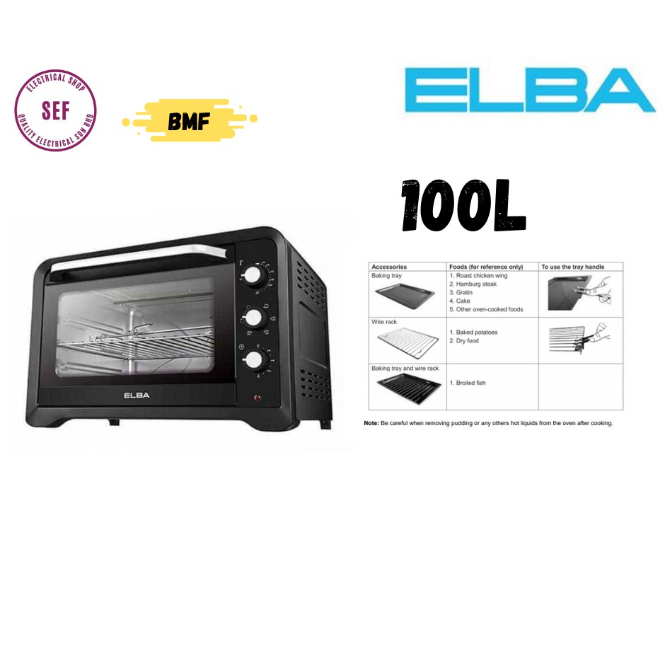 ELBA ELECTRIC OVEN 100L EEO-G1029(BK) | Shopee Malaysia