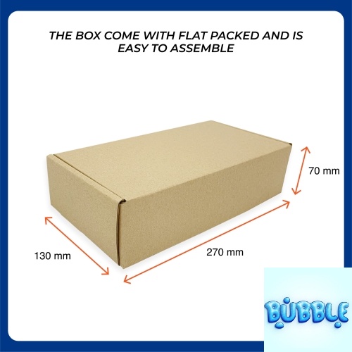 Mailing Box (Corrugated) 270 x 130 x 70 mm (5 pcs/bdl)/Kotak Untuk ...