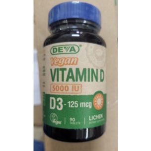 Deva, Vegan Vitamin D, D3, 125 mcg (5,000 IU), 90 Tablets | Shopee Malaysia
