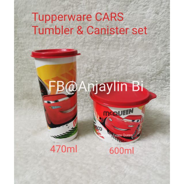 Tupperware CARS Tumbler & Canister Set | Shopee Malaysia