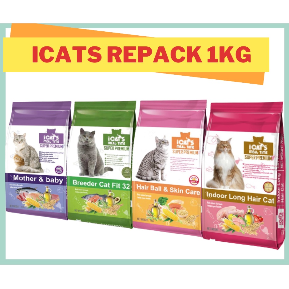 iCATS Repack 1KG iCATS Cat Food iCATS Makanan Kucing iCATS Cat Food ...
