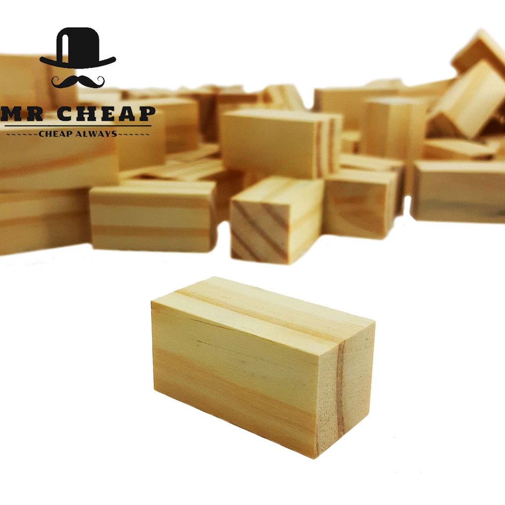 (Wood Block)(24Pcs) Pine Wood Block 40mm x 20mm x 20mm (6053) | Shopee ...
