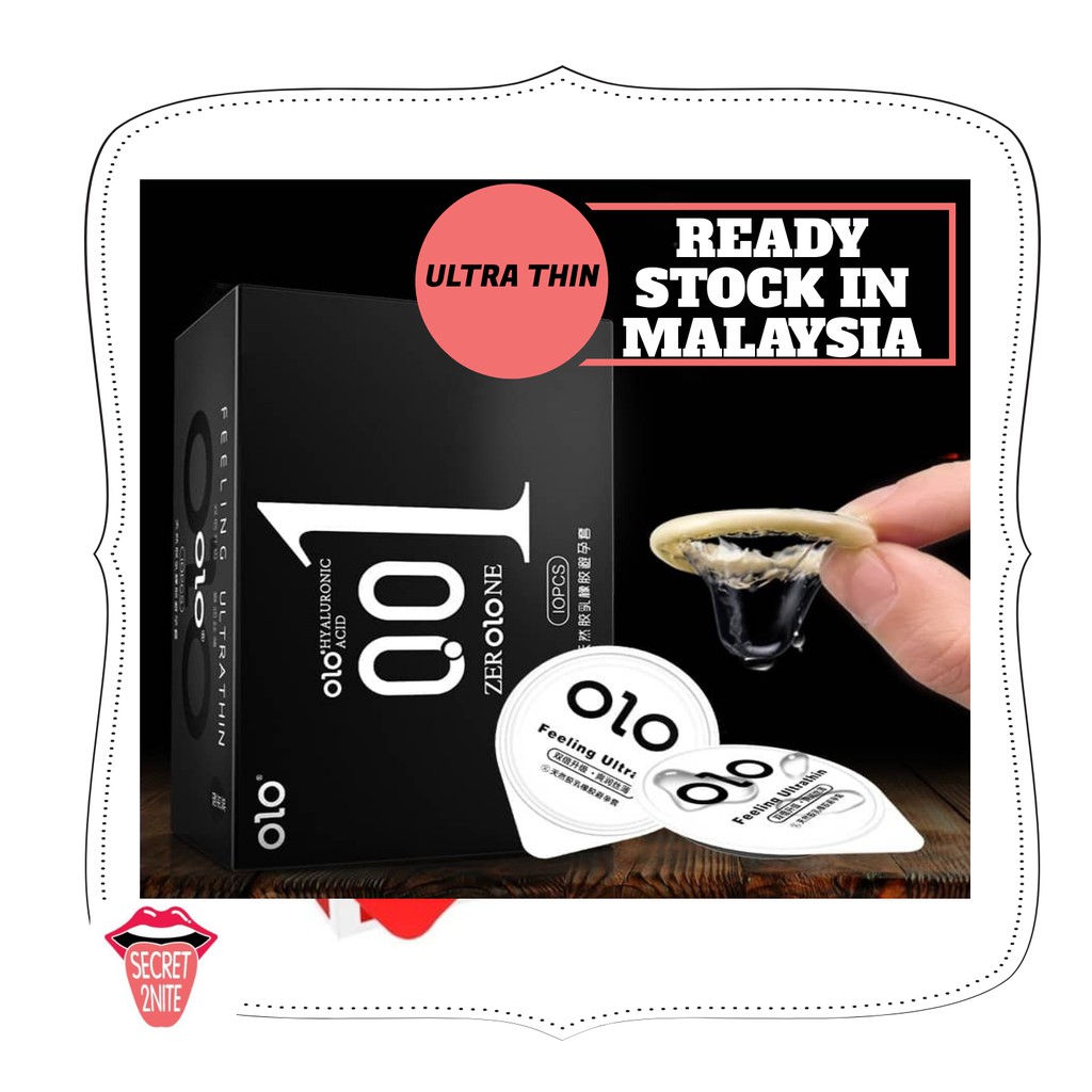 OLO Condom "0.01mm Thinnest Long lasting!" OLO Kondom 0.01 Natural Latex Kondom Paling NIPIS ...