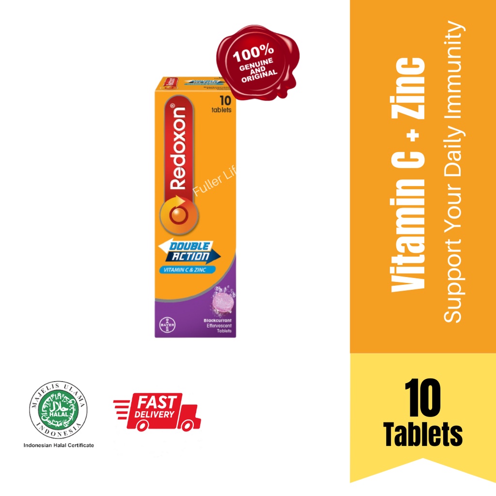 REDOXON Double Action Effervescent Blackcurrant Tablet | Support ...