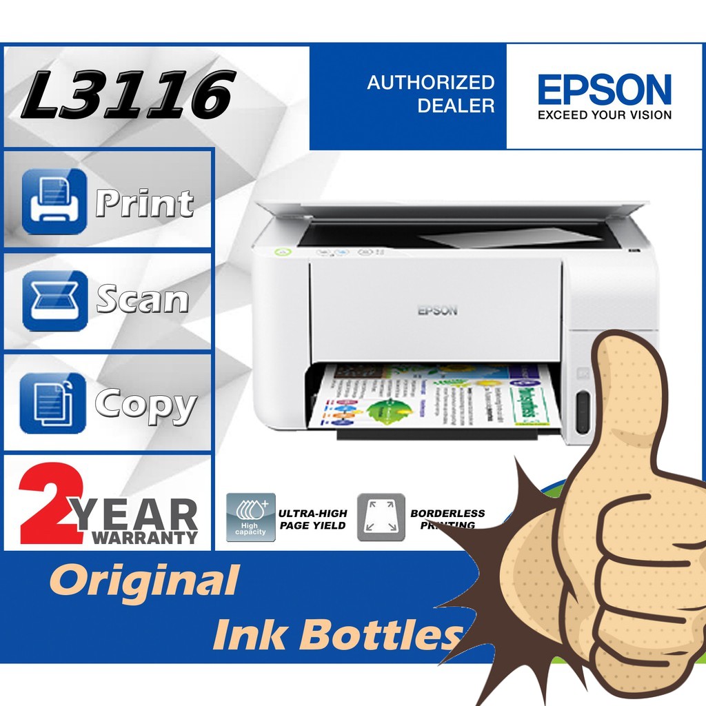 READY STOCK: ALL IN ONE - EPSON L3116 ECO TANK PRINTER (FREE REFILLING ...