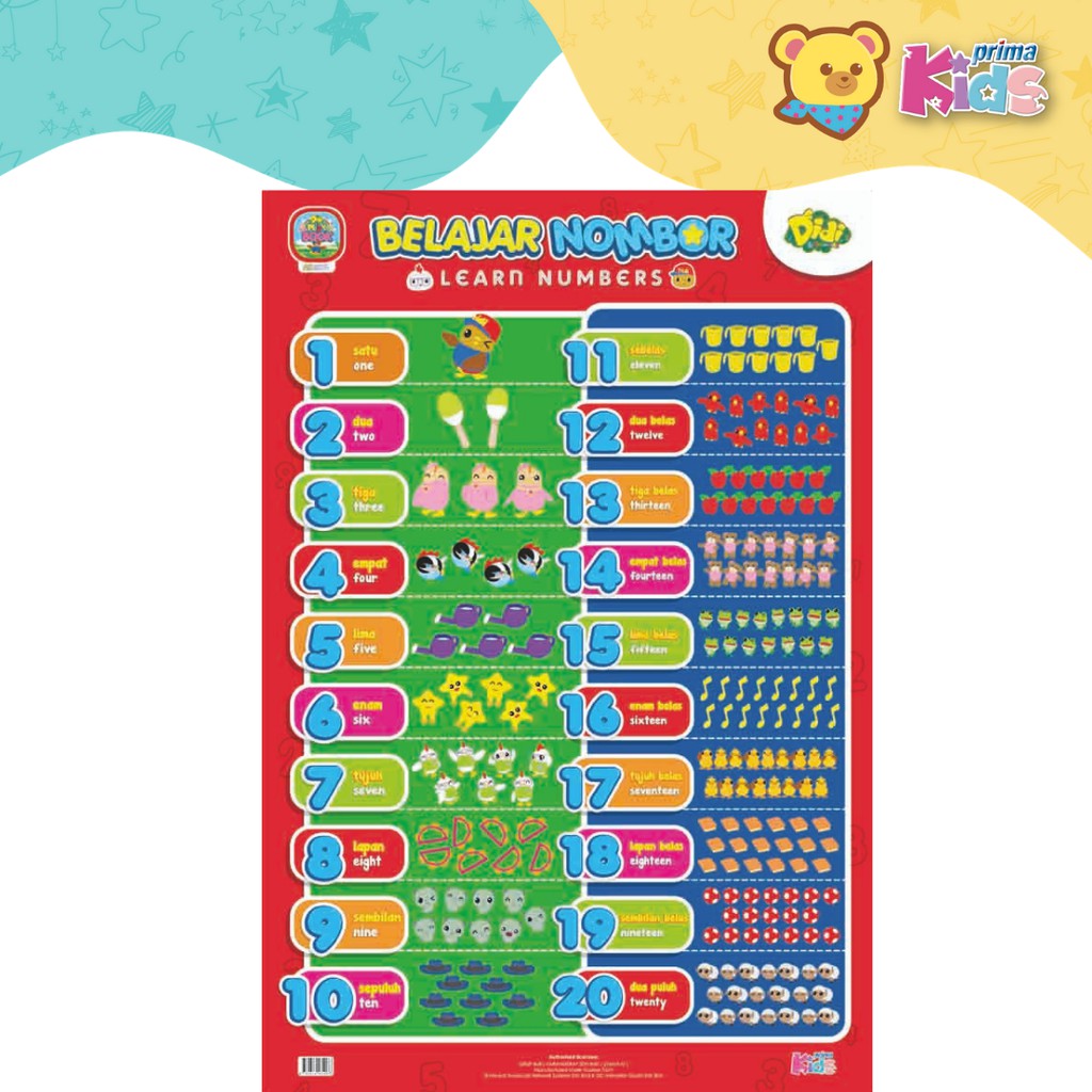 Poster Didi & Friends: Belajar Nombor (Learn Numbers) | Shopee Malaysia