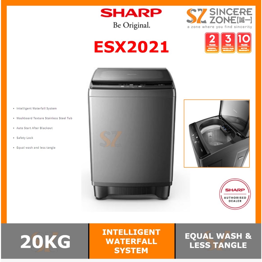 Sharp ESX2021 20kg Washing Machine Fuzzy Control / Intelligent Water ...