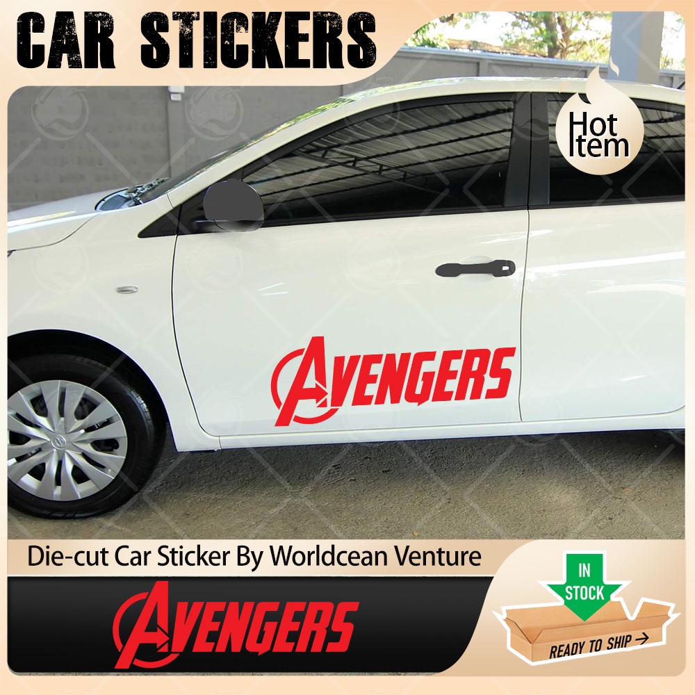 [Ready Stock] Marvel Avengers Super Hero Logo Car Sticker MYVI AXIA ...