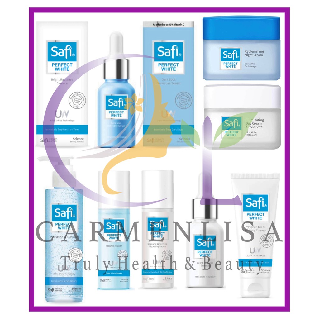 Safi Perfect White Bright Dark Spot Serum Toner Purifying Cleanser ...