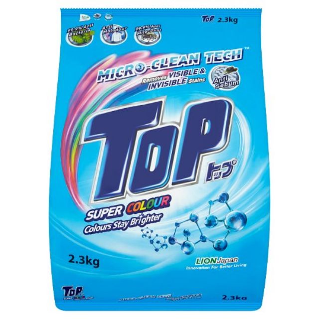 Top Super Colour Micro-Clean Tech Powder Detergent 2.3kg | Shopee Malaysia
