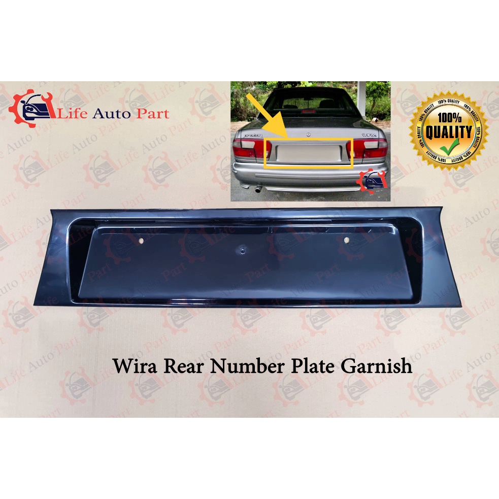 Proton Wira Rear Number Plate Garnish / Wira Belakang Number Plate ...