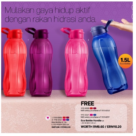 Tupperware Eco Bottle 1.5L | Shopee Malaysia