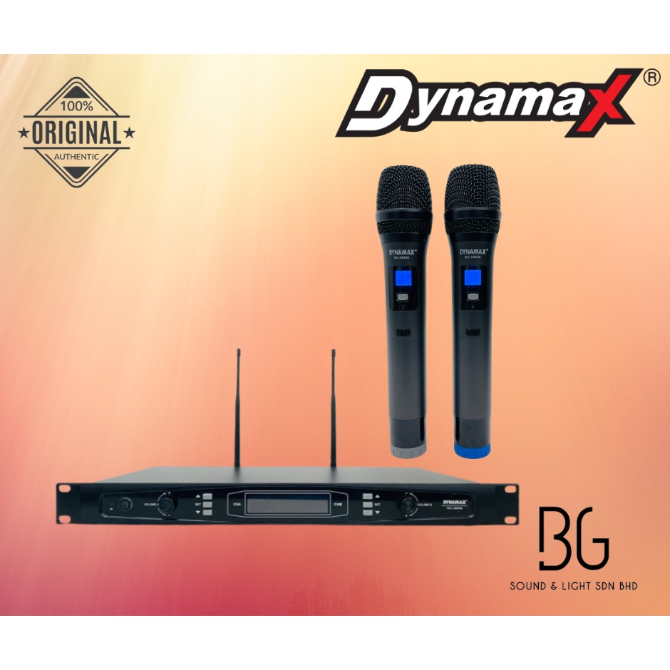DYNAMAX RC-U8050 Dual UHF Wireless Microphone System (MCMC Approved ...