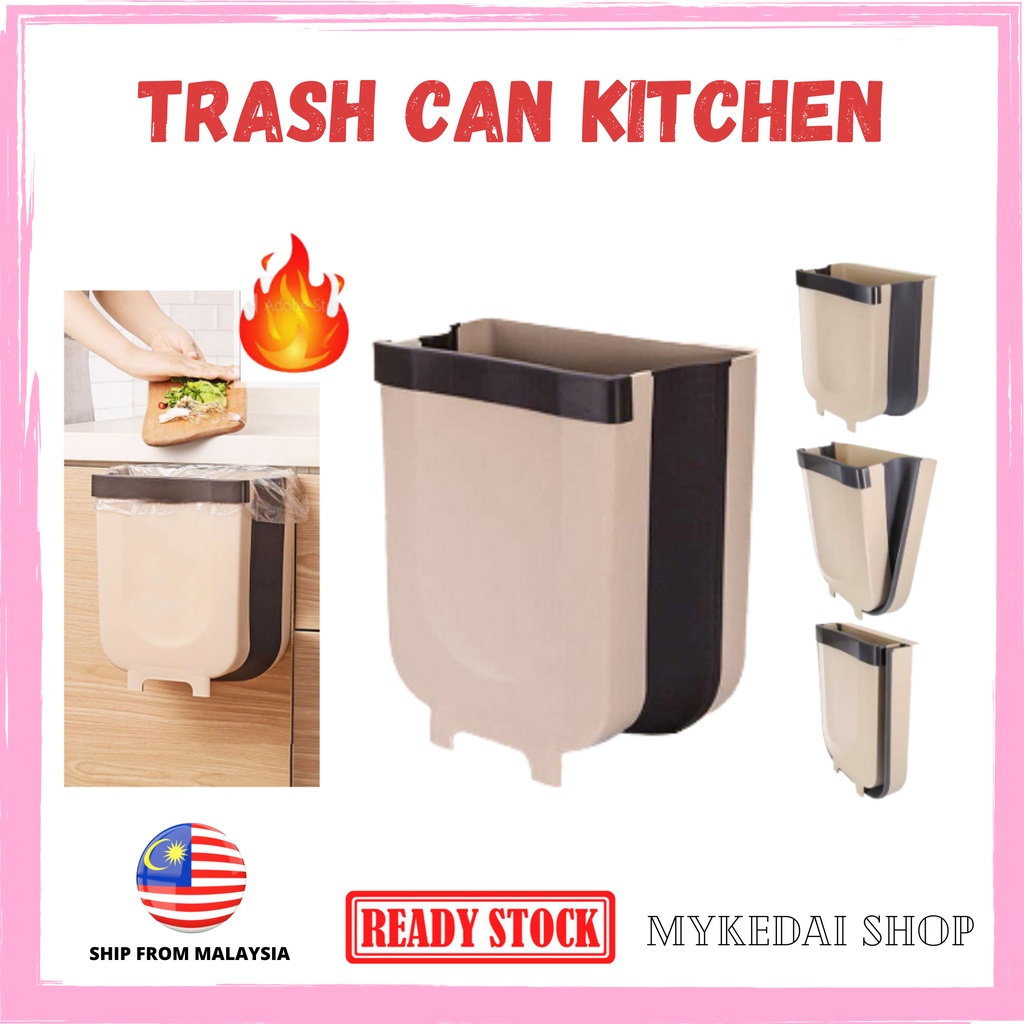 Foldable Dustbin / Trash Can / Hanging Dustbin / Tong Sampah Tong ...