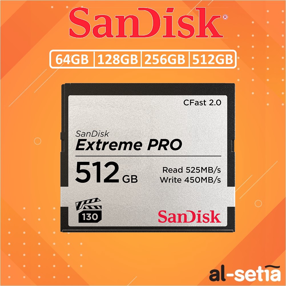 SanDisk Extreme Pro CFast 2.0 Card (64GB/128GB/256GB) (525MB/s) CF Card Memory Card | Shopee ...