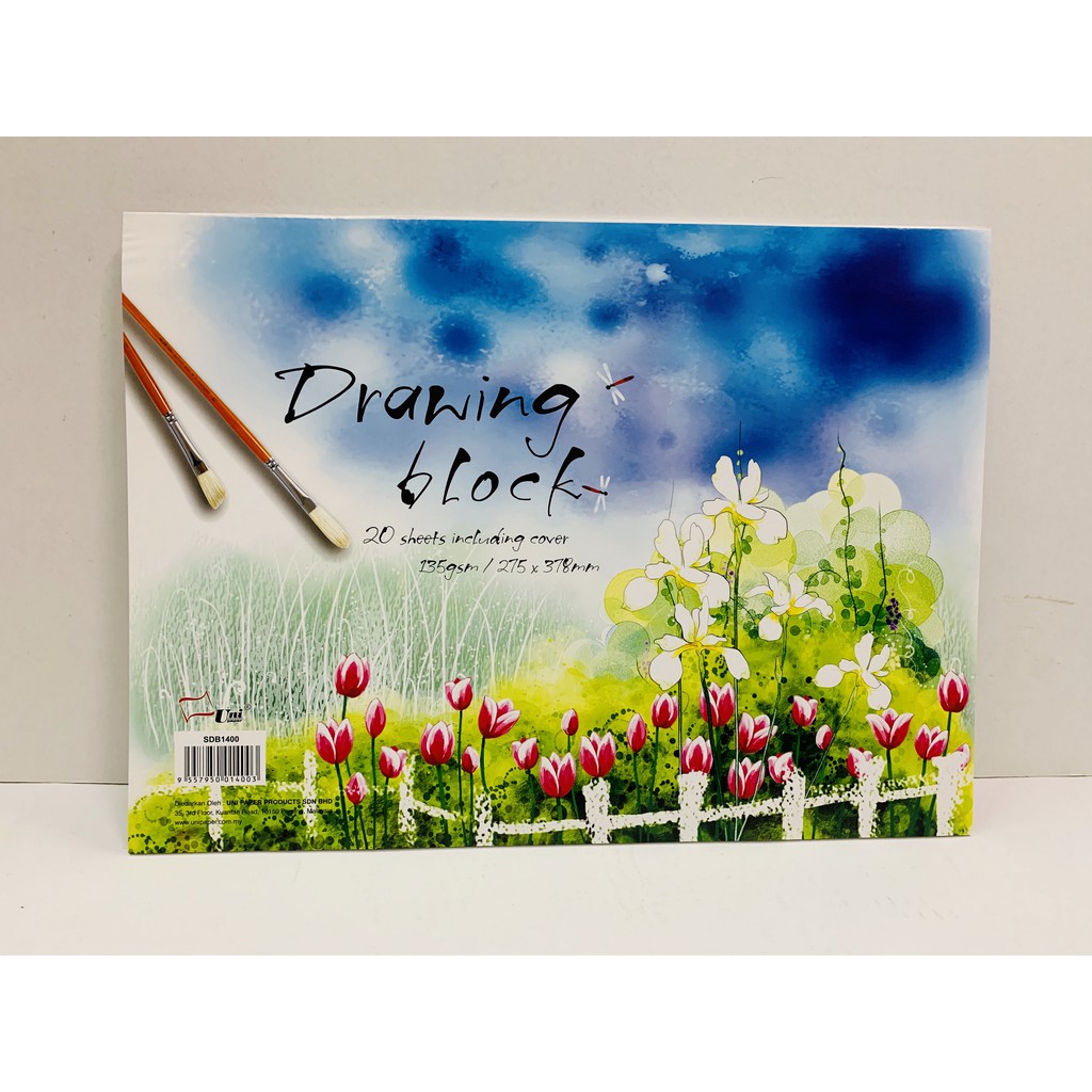 105GSM/135GSM/165GSM DRAWING BLOCK BUKU LUKISAN 60LBS/80LBS | Shopee ...