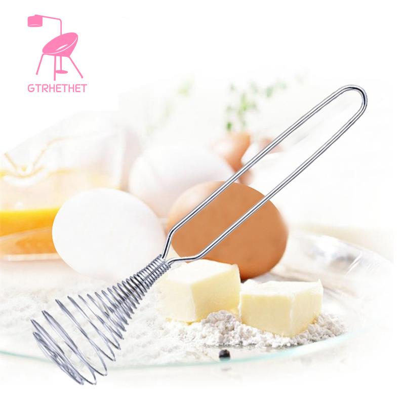 Spring Coil Wire Whisk Hand Mixer Blender Egg Beater Stainless Steel ...