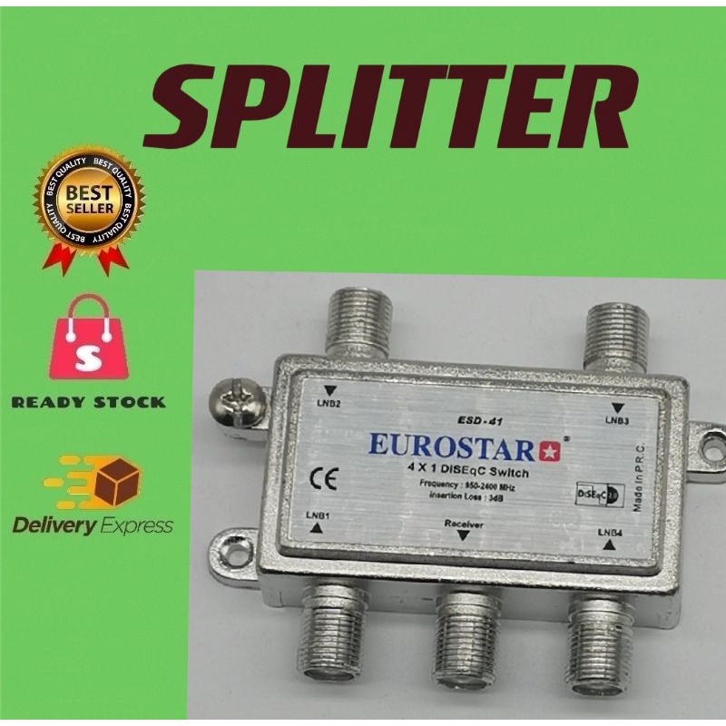 SPLITTER for rg6 RG59 cable ASTRO DVB t2 digital antena MYTV COAXIAL ...