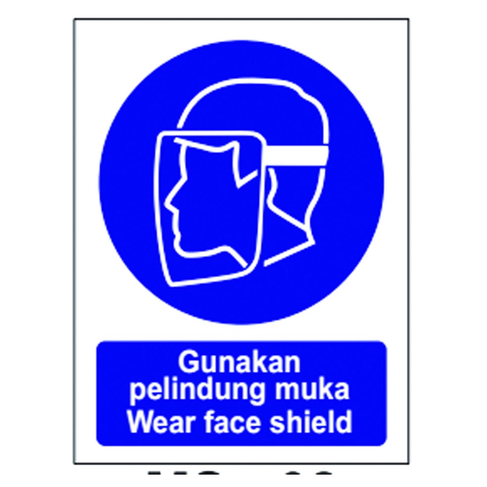 Gunakan pelindung muka, safty sign, wear face shield | Shopee Malaysia