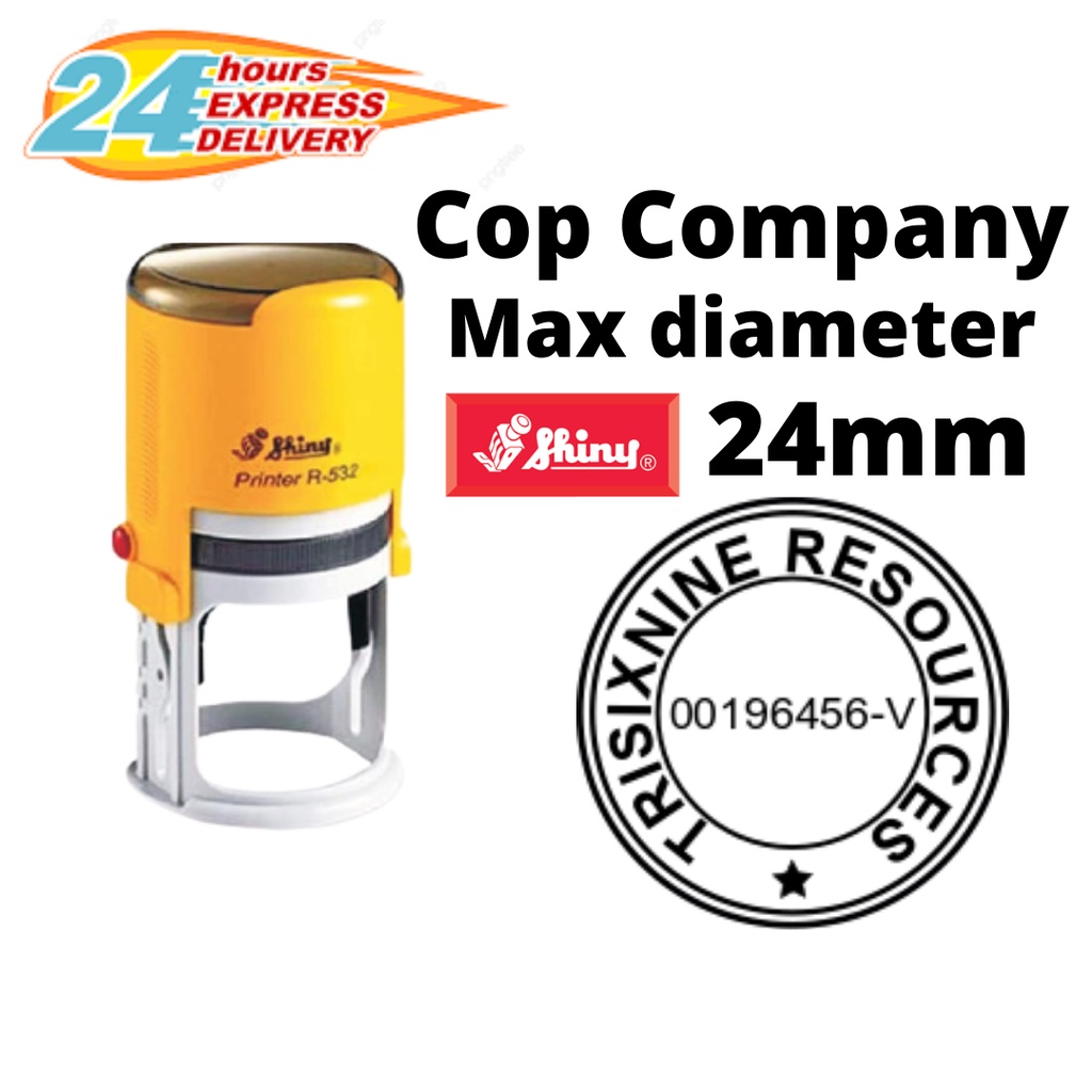 Cop Bulat I Cop company Self Inking Stamp (Round Chop) | Shopee Malaysia