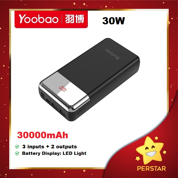 [ 100% Malaysia Original + 1Year Warranty ] Yoobao 20W 20000mAh / 30W ...