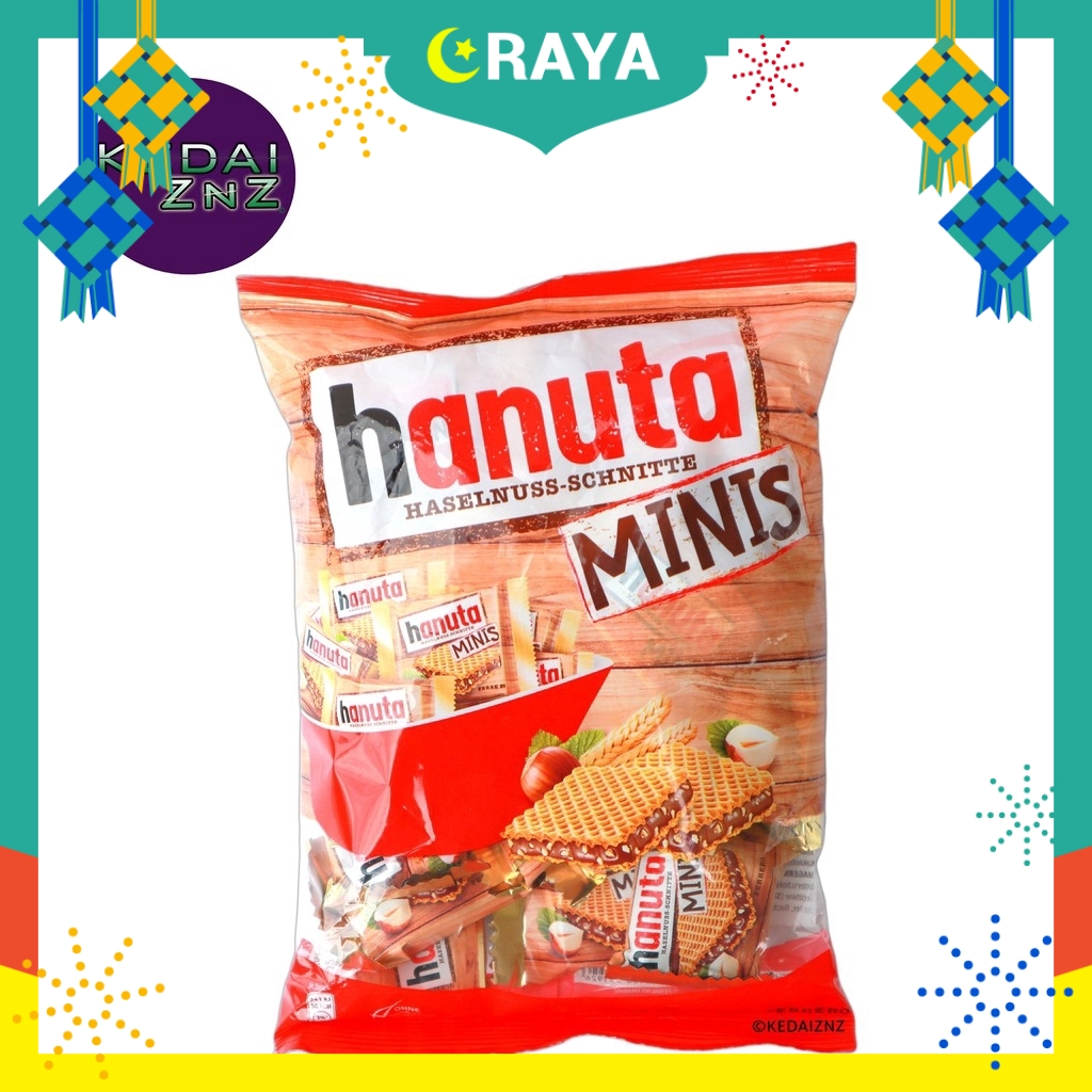 Chocolate FERRERO Hanuta HAZELNUTS Wafer MINIS Bag 200g coklat | Shopee ...