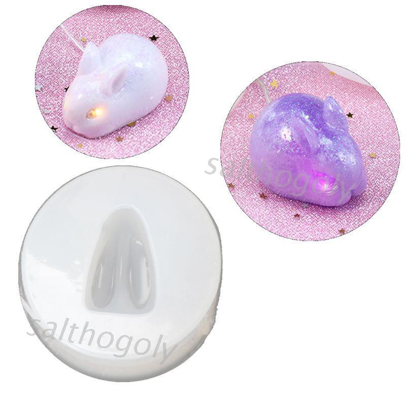 Moonlight" Cute 3D Rabbit Pendant Silicone Mold Epoxy Resin Mold ...