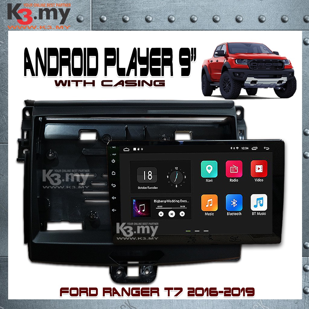 Ford Ranger 2016 9" 1+16G Wifi Android Player with Casing (Socket with ...