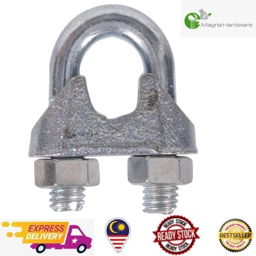 3mm (1/8") - 12mm (1/2") Galvanized Wire Rope Clip / U-Bolt Clamp ...