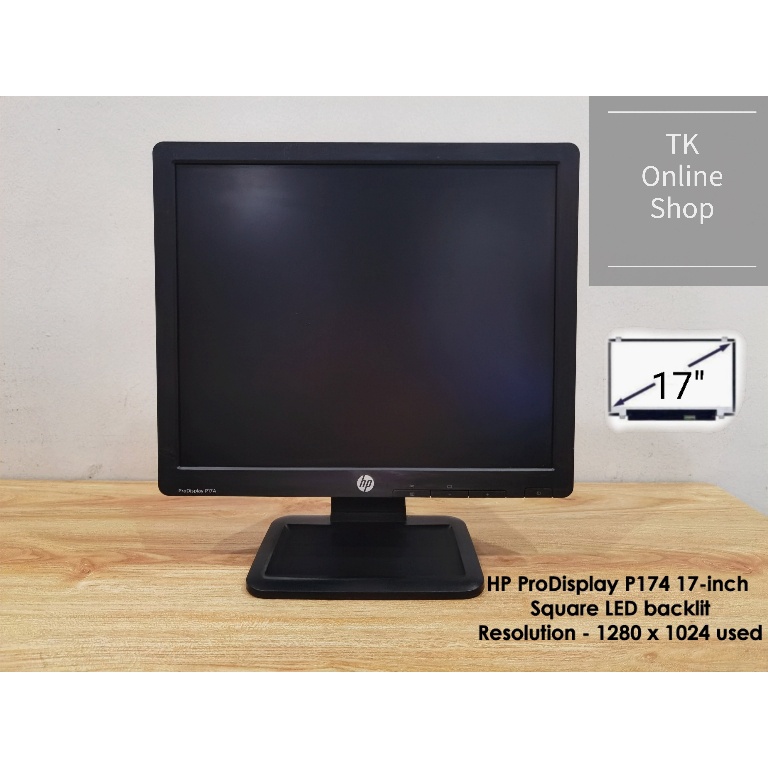 Monitor HP ProDisplay P17A 17-inch LED Backlit Resolution - 1280 x 1024 used | Shopee Malaysia