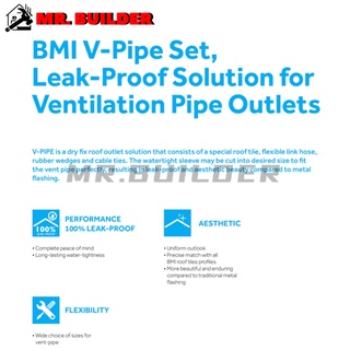 MONIER Nordica V-Pipe Set Atap Pipe Roofing Equipment Atap Fitting ...