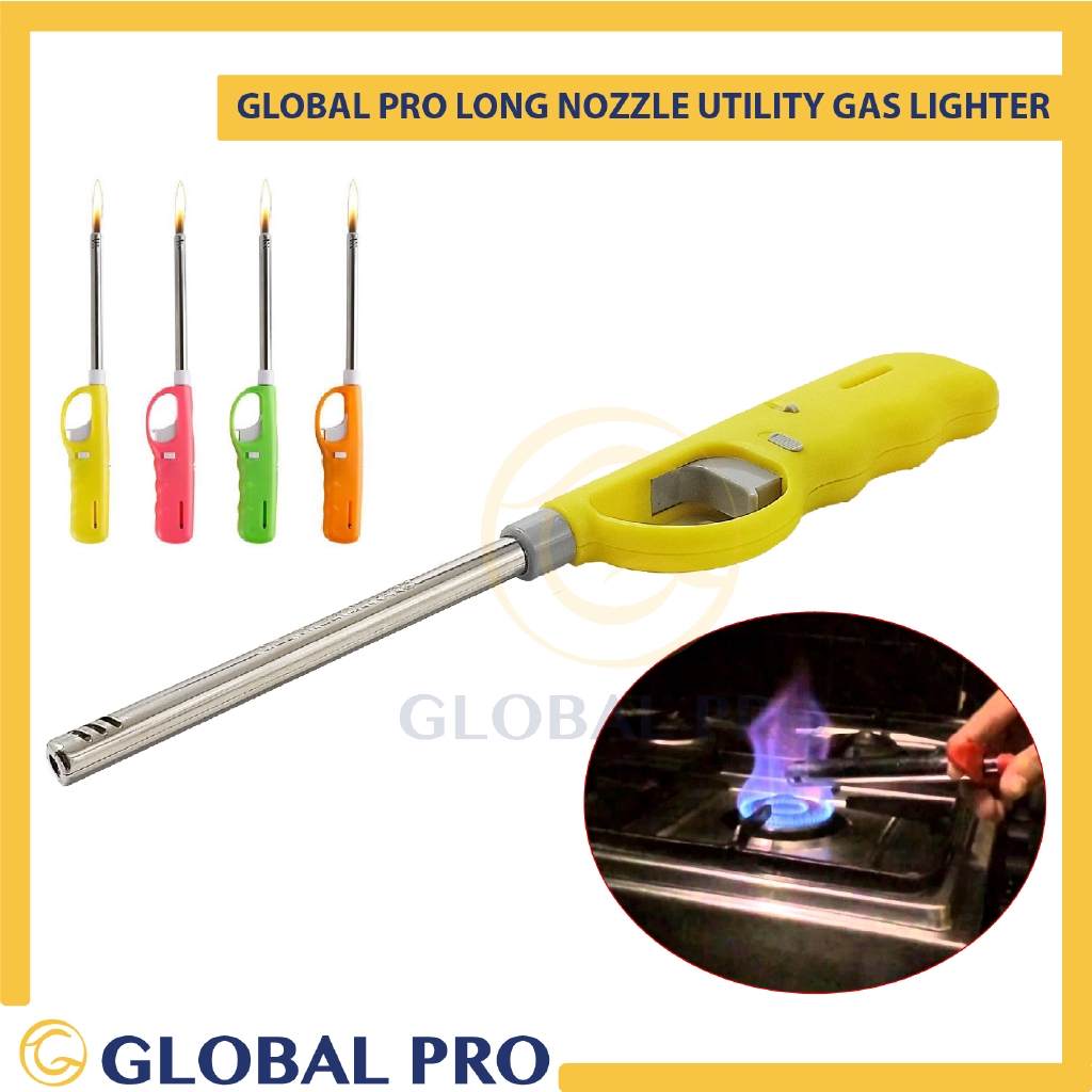 Global Pro Multipurpose Long Nozzle Flame Ignition Lighter Electric Gas ...