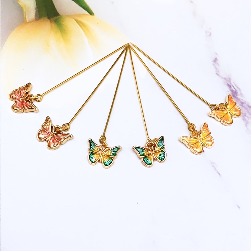 pin tudung butterfly jarum peniti kerongsang brooch hijab pin butang ...