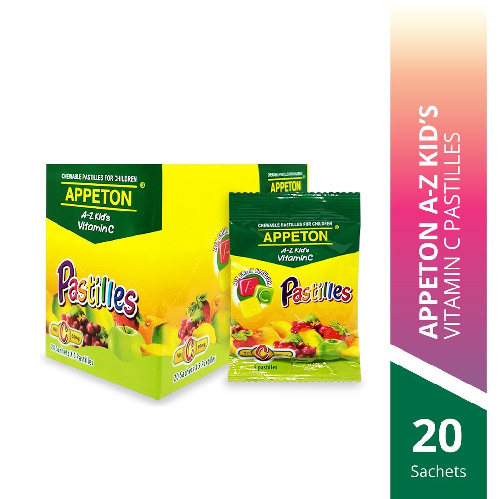 Appeton A-Z Kid's Vitamin C Chewable Pastilles (20 sachets x 5 ...